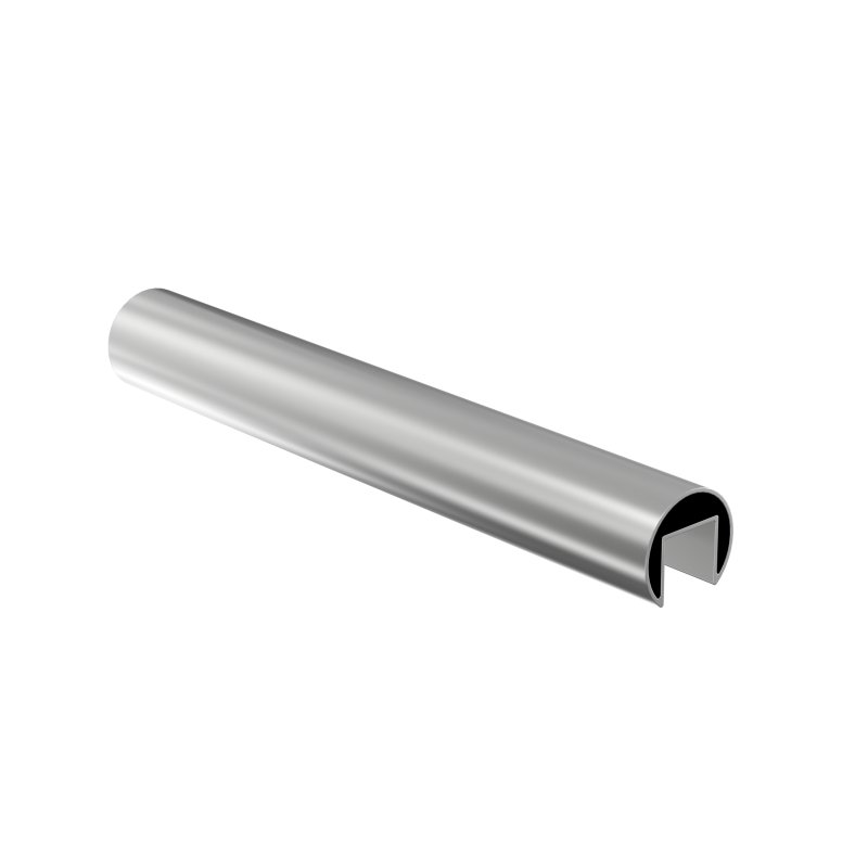 STAINLESS STEEL HANDRAIL TUBE - ROUND SLOT CAP RAIL
