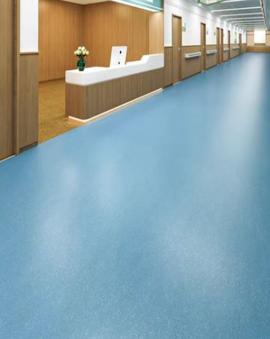 High Grade Antibacterial Homogeneous PVC Vinyl Roll Flooring for ...