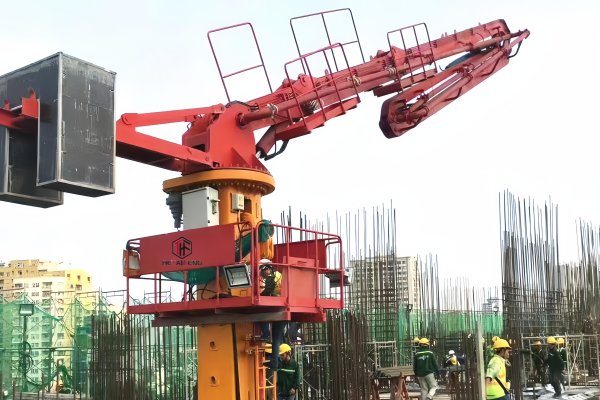 HG33 lift shaft climbing concrete placing boom from HETAIFENG machinery ... HG33 lift shaft climbing concrete placing boom from HETAIFENG machinery ...