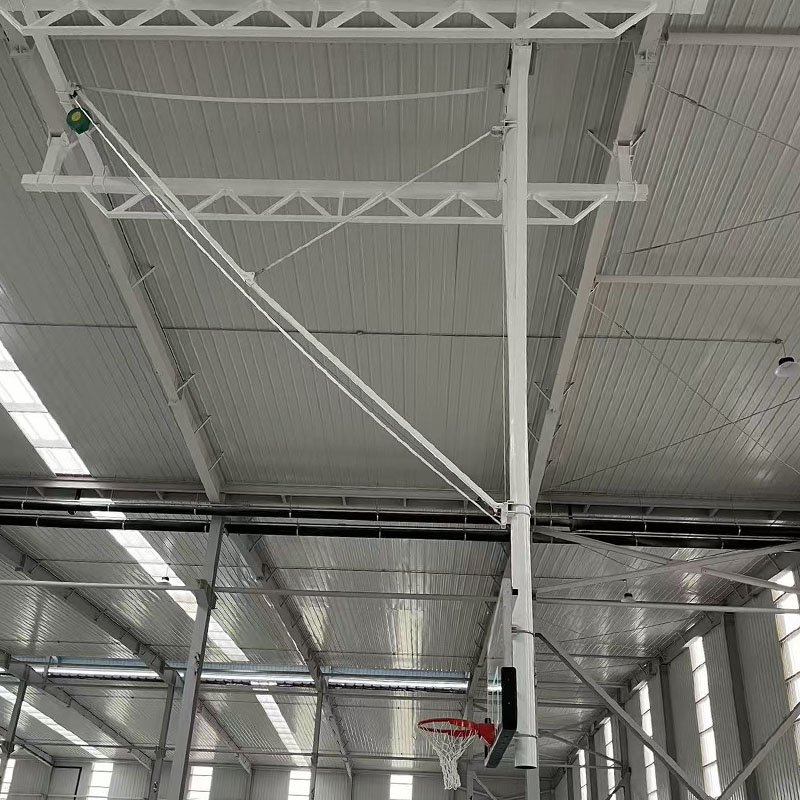 Ceiling Suspended Forward Fold Mount Backstop