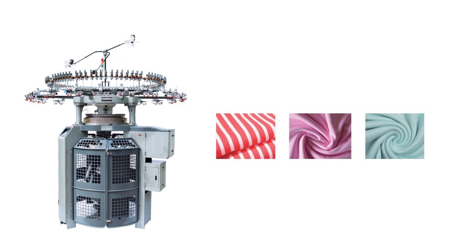 HIGH FRAME DOUBLE INTERLOCK/RIB KNITTING MACHINE