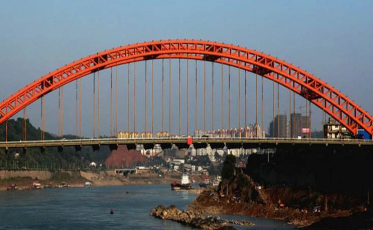 Curved Truss Arch Steel Bridge