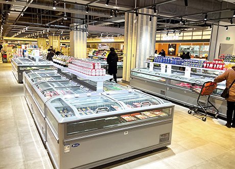 DASHANG Island Display Freezer for Supermarket